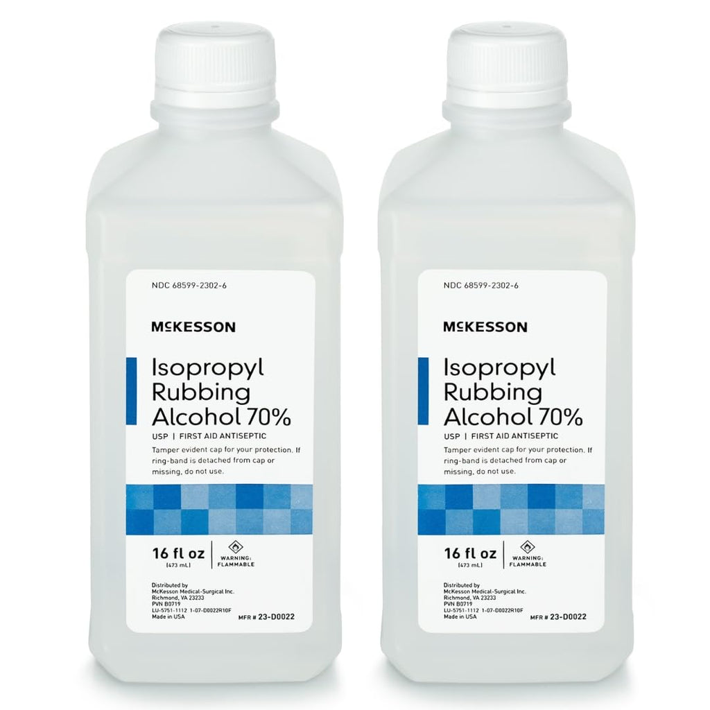 McKesson Isopropyl Rubbing Alcohol 70% [2 Count] USP First Aid Antisep ...