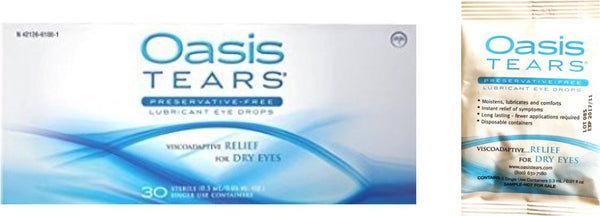 35 Vials Oasis Tears Preservative-Free Lubricant Eye Drops (1 Box of 3 ...
