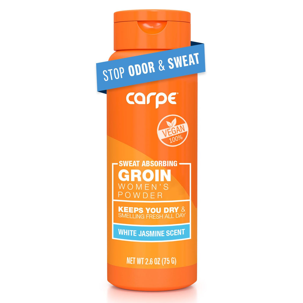 Carpe Sweat Absorbing Talc-Free Body Powder for Women, Anti-Chafing an ...