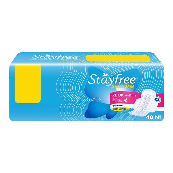 Stayfree Secure XL Ultra Thin Dry Cover Sanitary Pads For Women With W ...