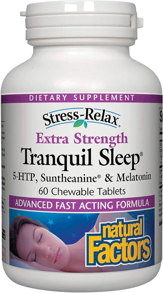 Natural Factors Stress-Relax Tranquil Sleep Extra Strength, with Sunth ...