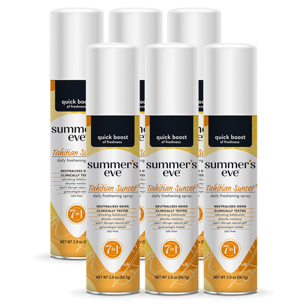Summer's Eve Tahitian Sunset Daily Feminine Spray, 2 oz, 6 Pack ...