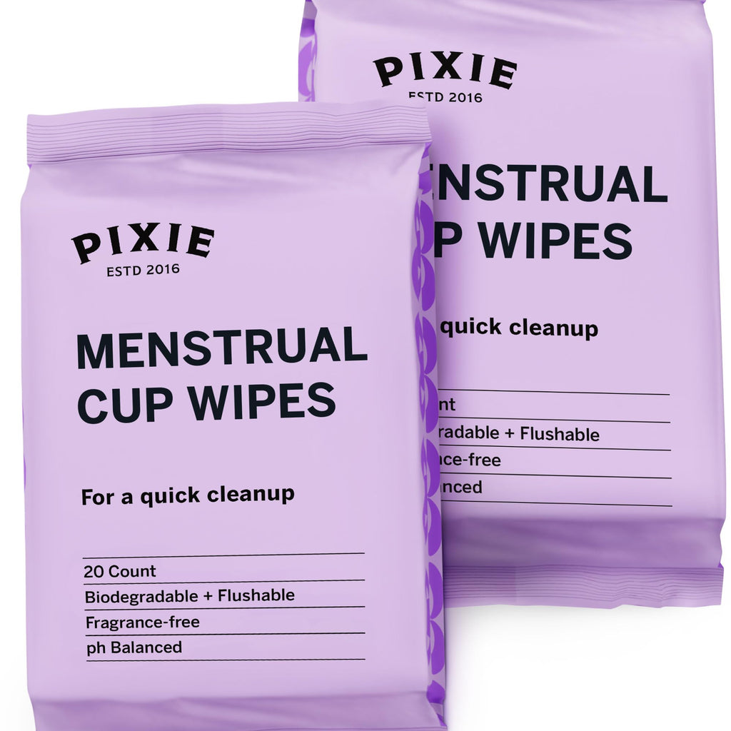 Pixie Menstrual Cup Wipes - On The Go Public Bathroom Feminine Wipes ...