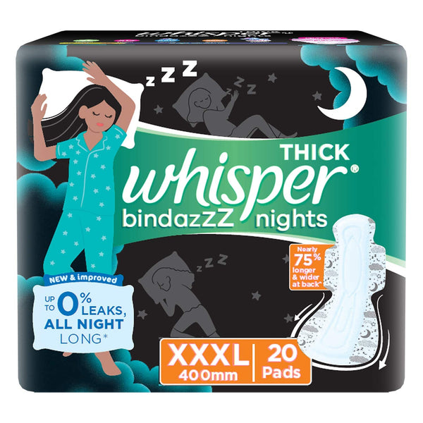 Whisper Ultra Night Sanitary Pads for Women, XXXL 20 Napkins – Medistoreweb