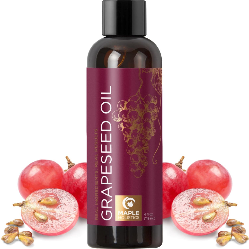 Pure Grapeseed Oil for Skin Care - Cold Pressed Grape Seed Oil Liquid ...