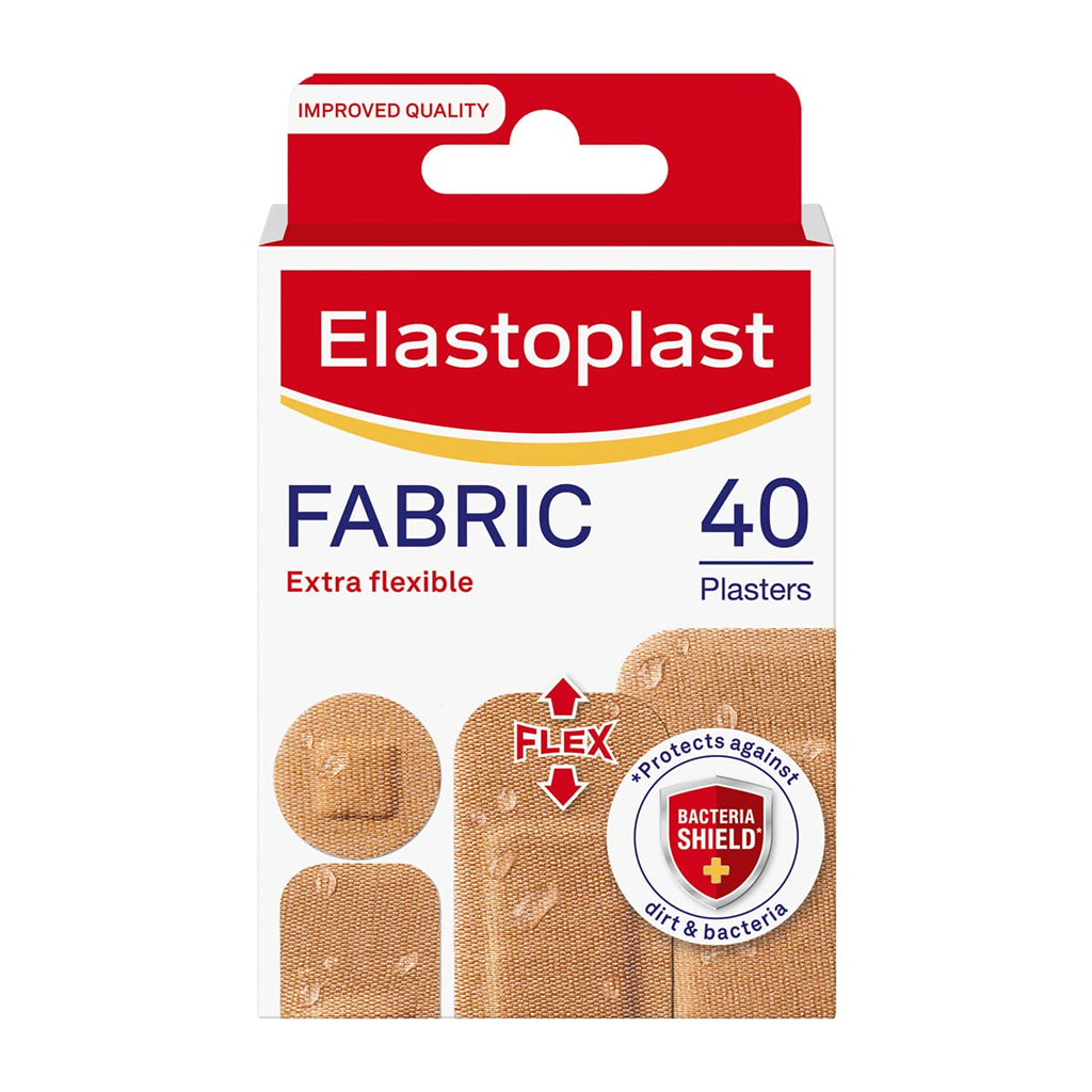 Elastoplast Extra Flexible Fabric Plaster Strips (10 x 40 Pieces), Ext ...
