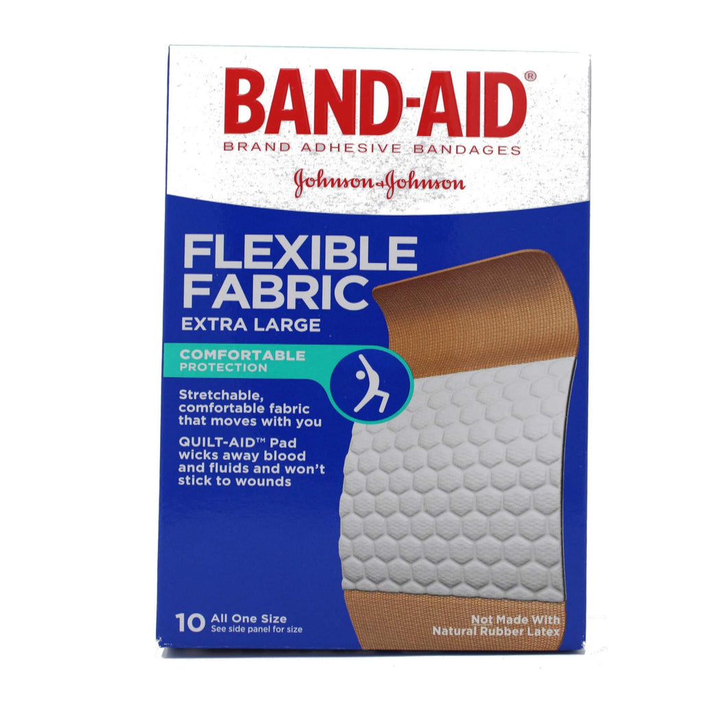 BAND-AID Flexible Fabric Bandages, Extra Large 10 ea (Pack of 6 ...
