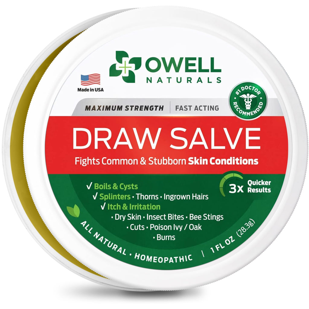OWELL NATURALS Drawing Salve Ointment 1oz, ingrown Hair, Boil, Splinte ...