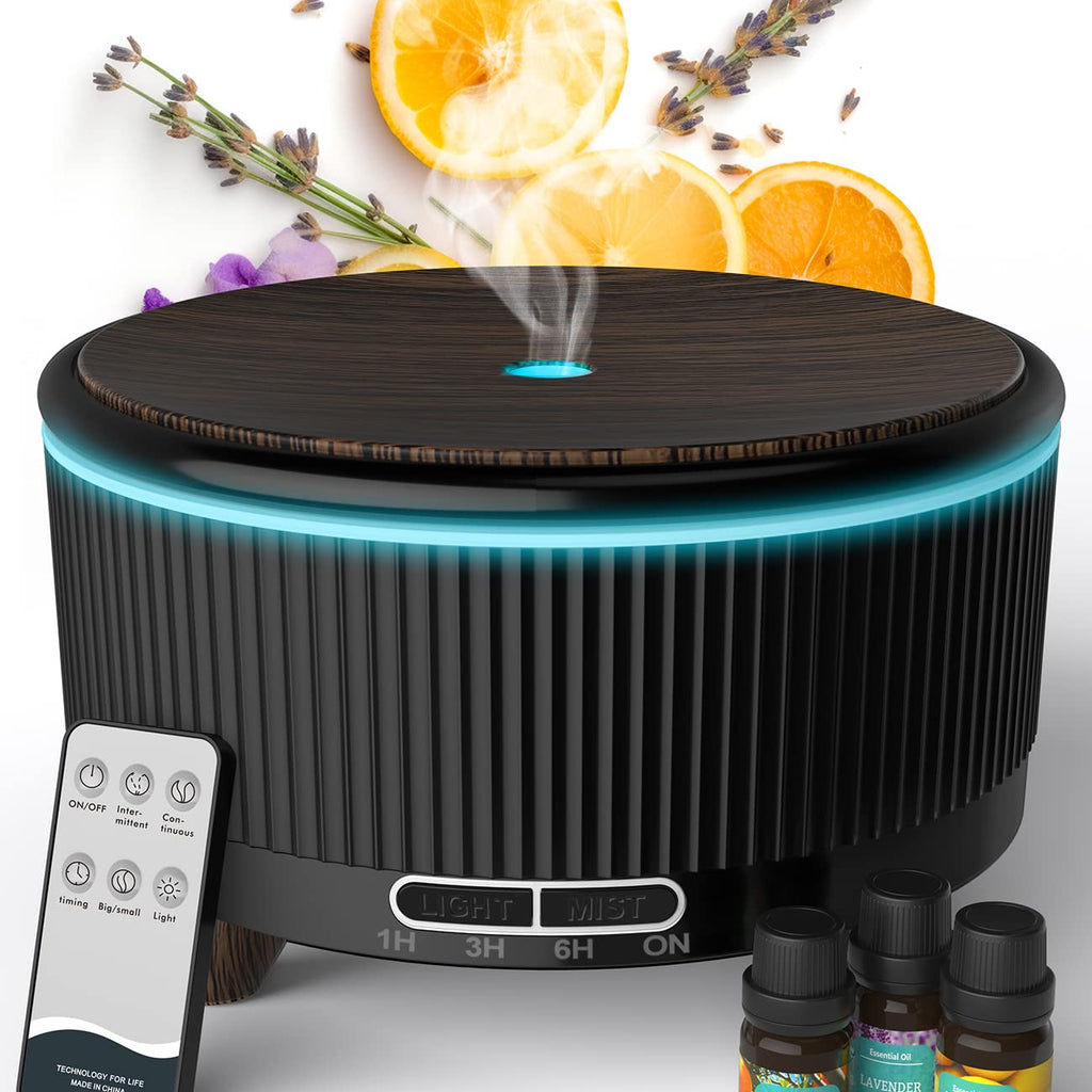Diffusers for Essential Oils Large Room with Remote, 500ml Aromatherap ...