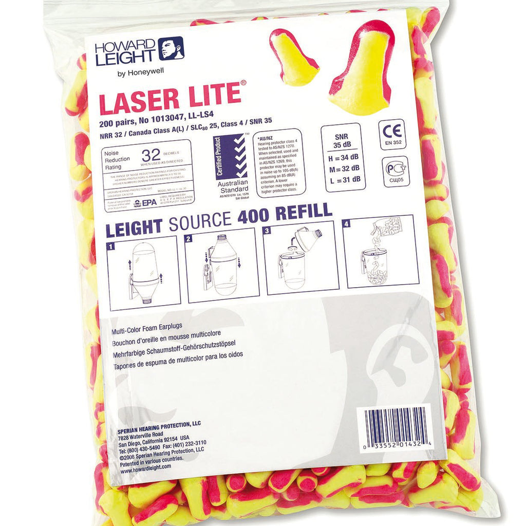 Howard Leight LL-LS4 Laser Lite Earplug Refill for Leight Source 400 D ...