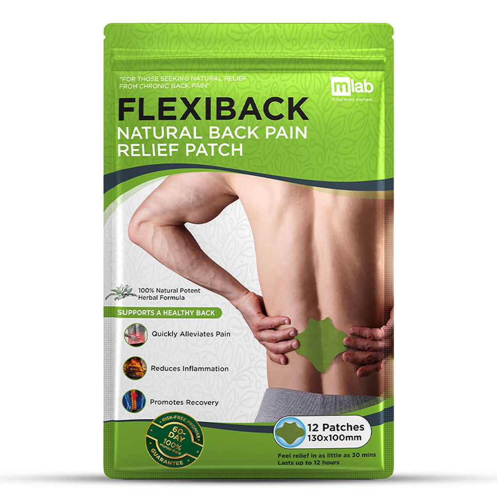 FlexiBack Natural Back Relief Patches - Herbal Lumbar Spine Patch for ...