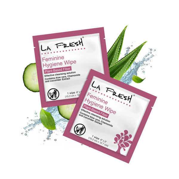 LA Fresh Feminine Wipes with Aloe Vera, Chamomile Extract, Cucumber, a ...