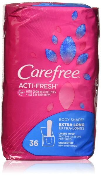Carefree Acti-Fresh Extra Long 36 Count Liner To Go (2 Pack) – Medistoreweb
