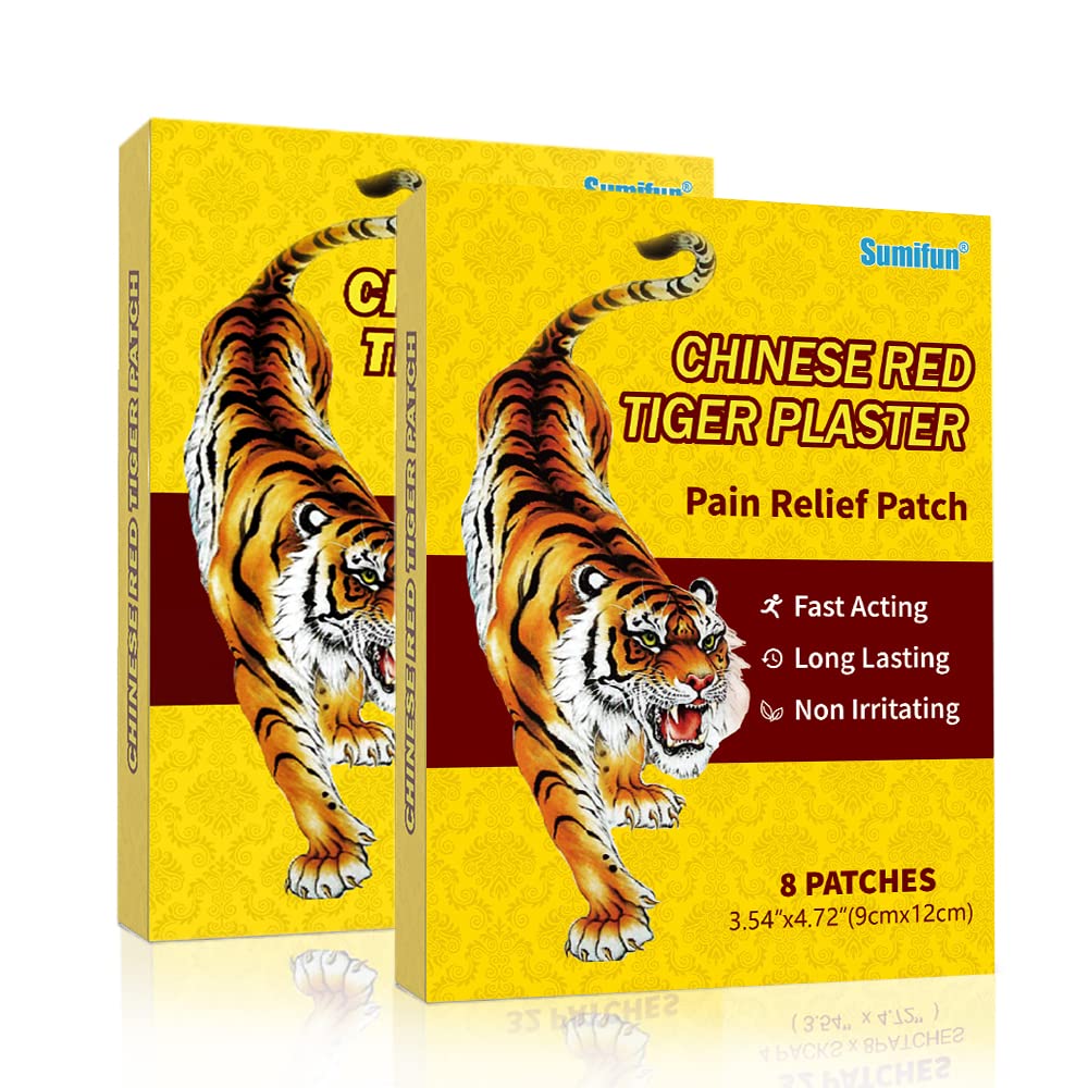 Sumifun Tiger Relieving Patch, Chinese Tiger Plaster, for Shoulder, Ba ...