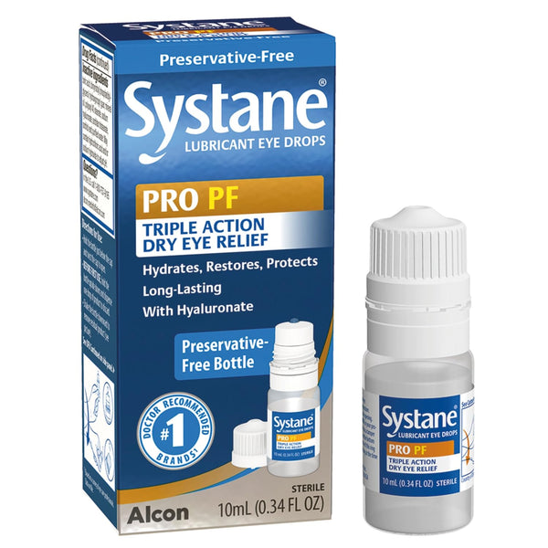 Systane Pro PF Dry Eye Relief Preservative Free Lubricant Eye Drops 10 ...