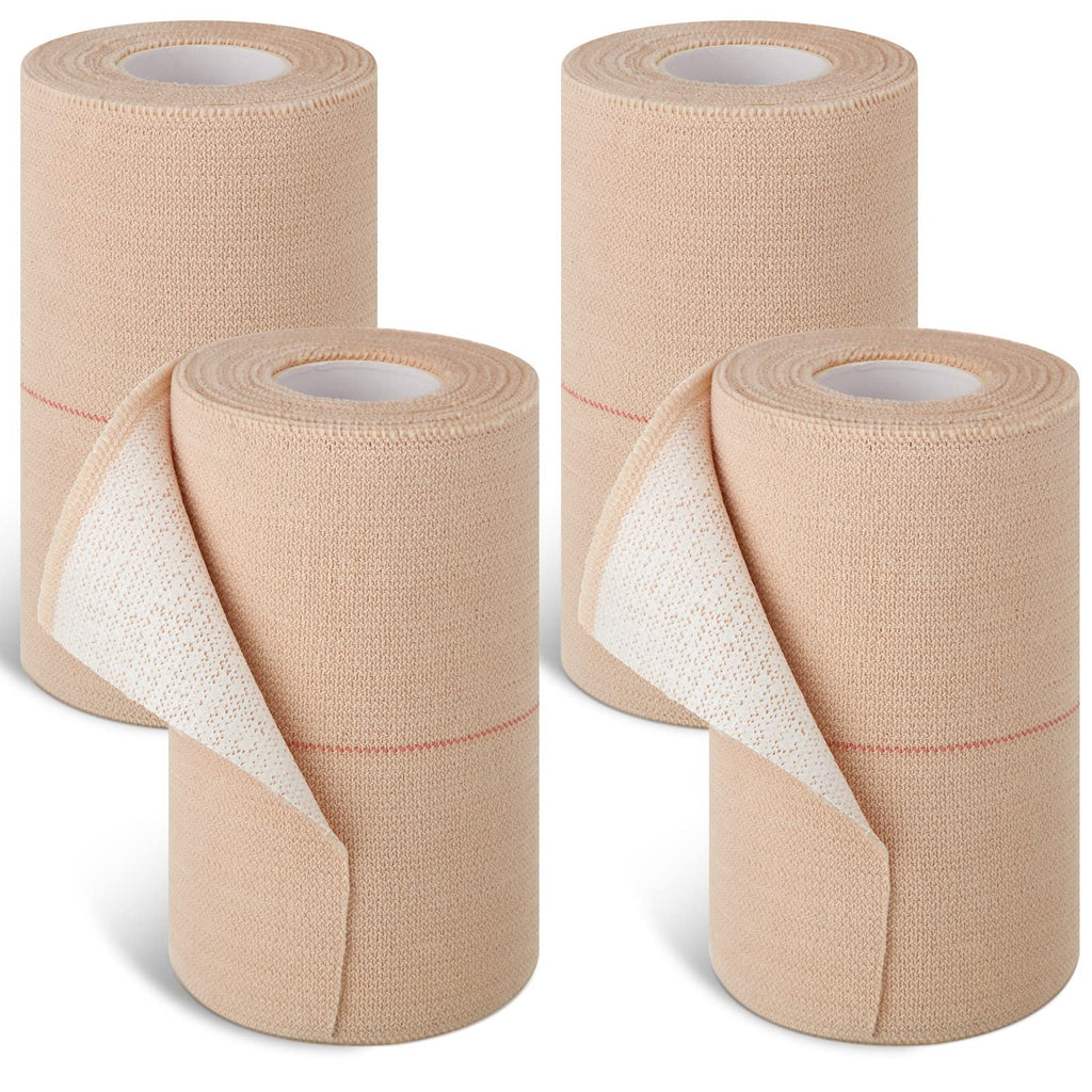 4 Rolls Adhesive Elastic Tape Bandage Tape Wrap Bandage Wrap Elastic B ...
