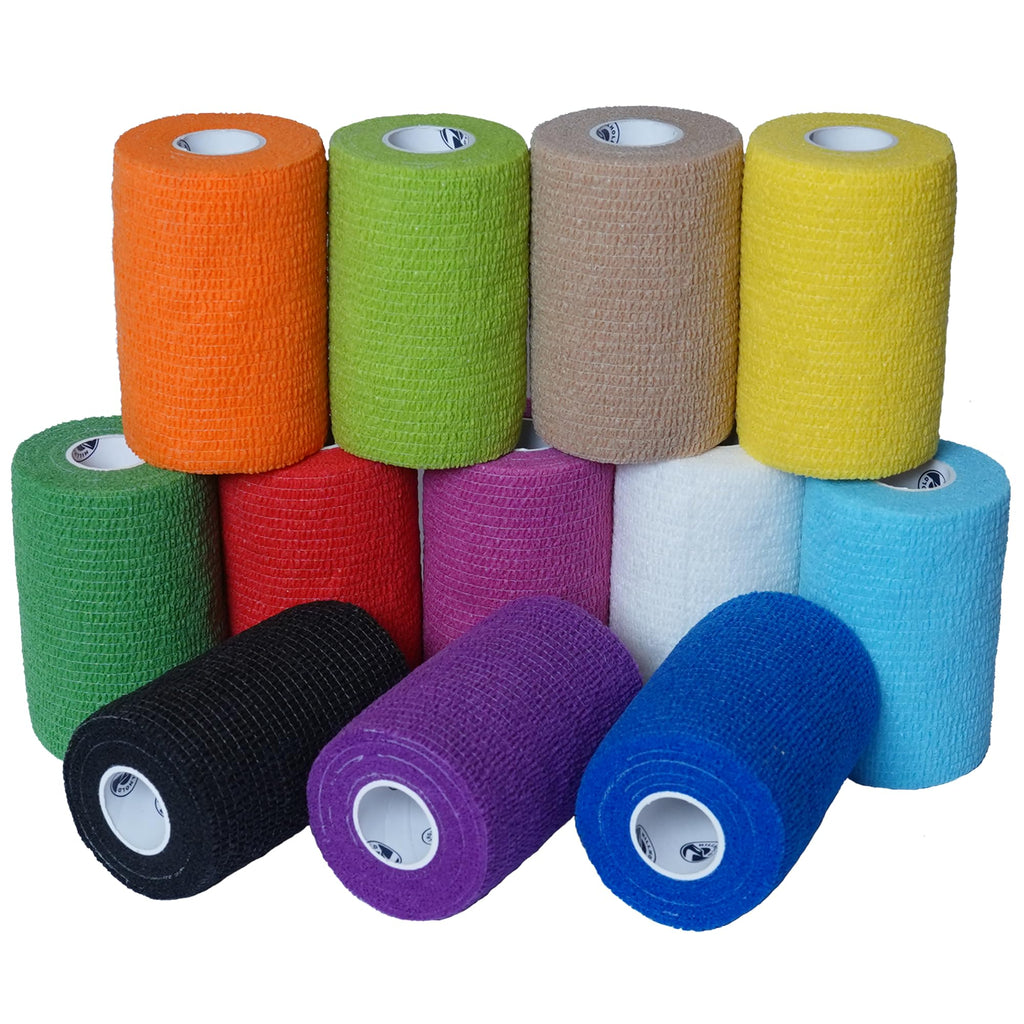 HillHold 3 Inch - 12 Rolls Self Adhesive Bandage Wrap Vet Wrap for Dog ...