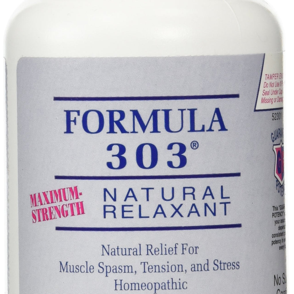 Dee Cee Labs Formula 303 Maximum Strength All-Natural Relaxant Tablets ...