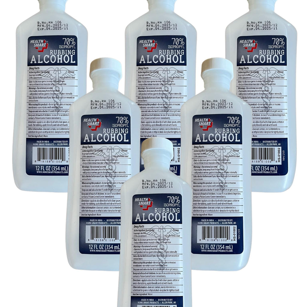 Generic Isopropyl Alcohol 70% Antiseptic and Cleaner (6 12oz Bottles ...