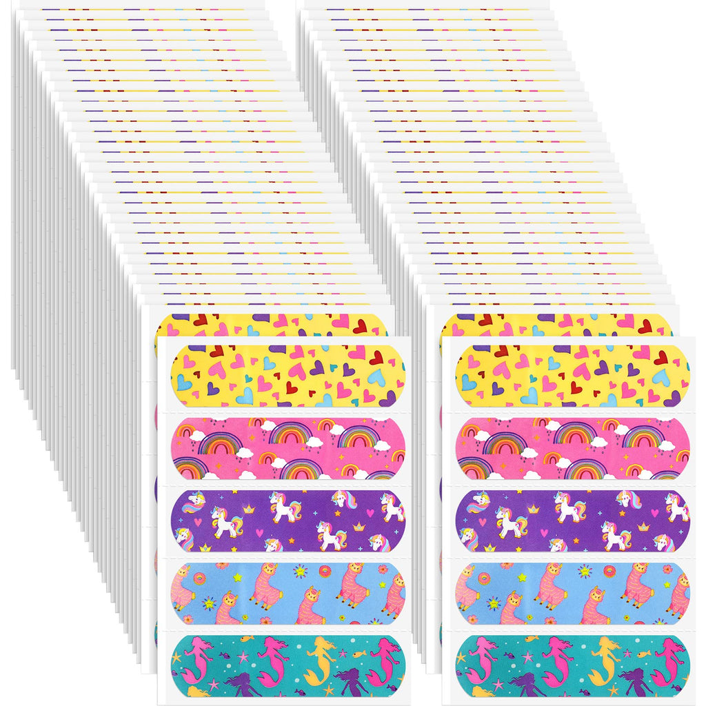 Tondiamo 400 Pieces 5 Styles Cartoon Bandages for Kids Flexible Adhesi ...