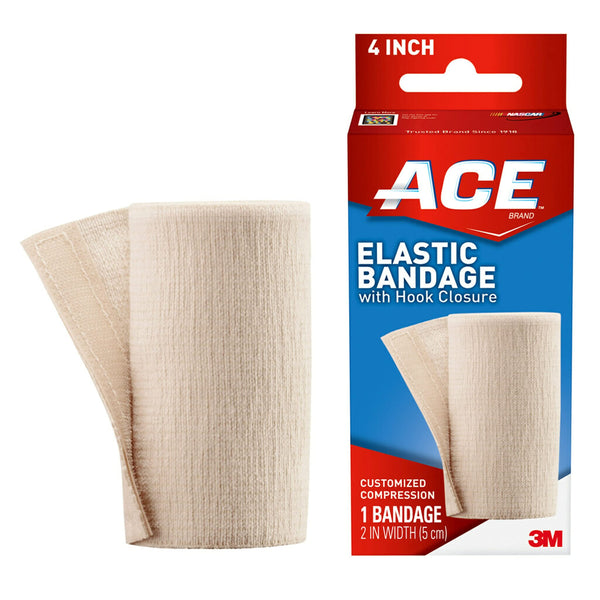 ACE Brand Elastic Bandage with Clips, Adjustable for Secure, Moderate ...