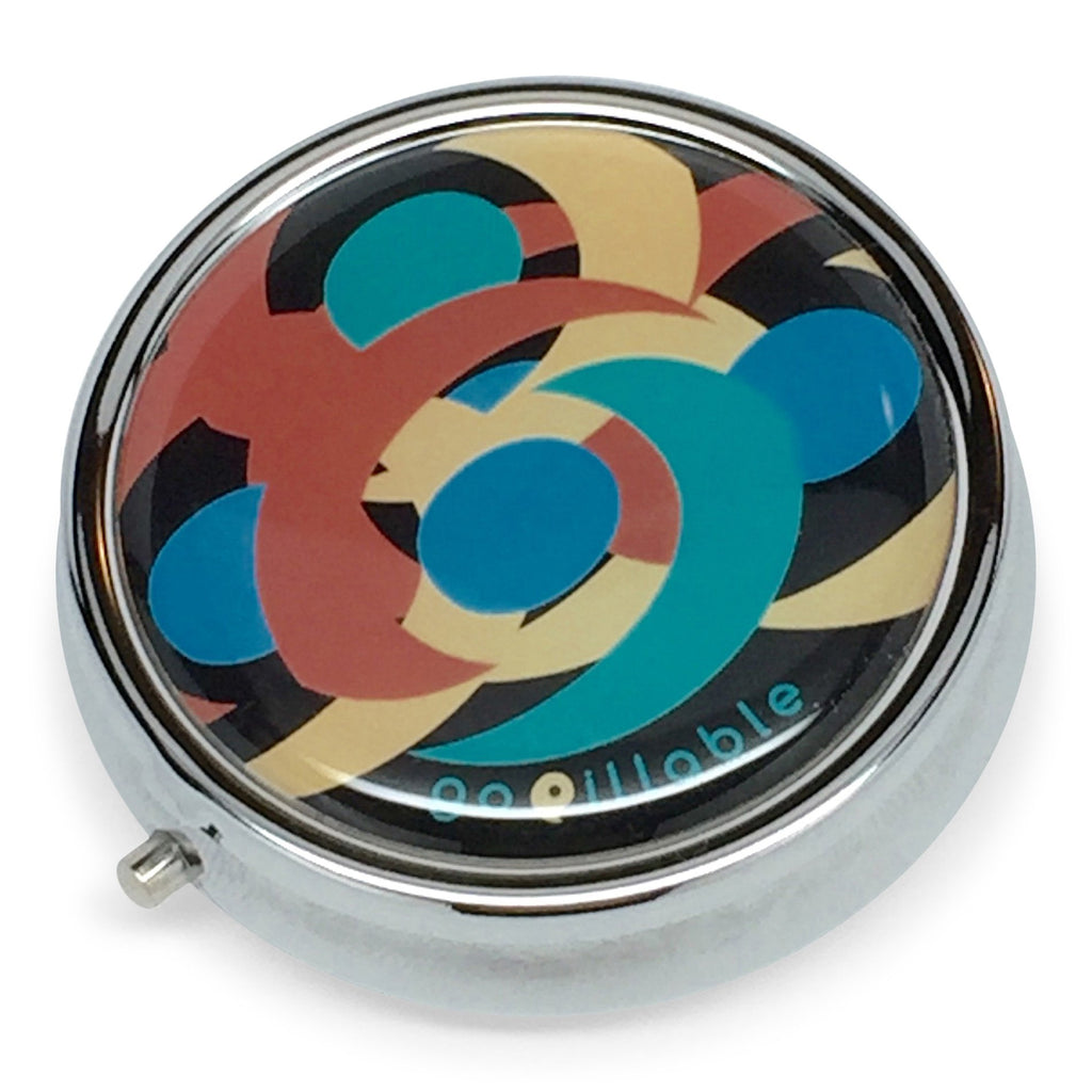 GOPILLABLE MIDNIGHT SWIRL PILL BOX PILL CASE for POCKET OR PURSE decor ...